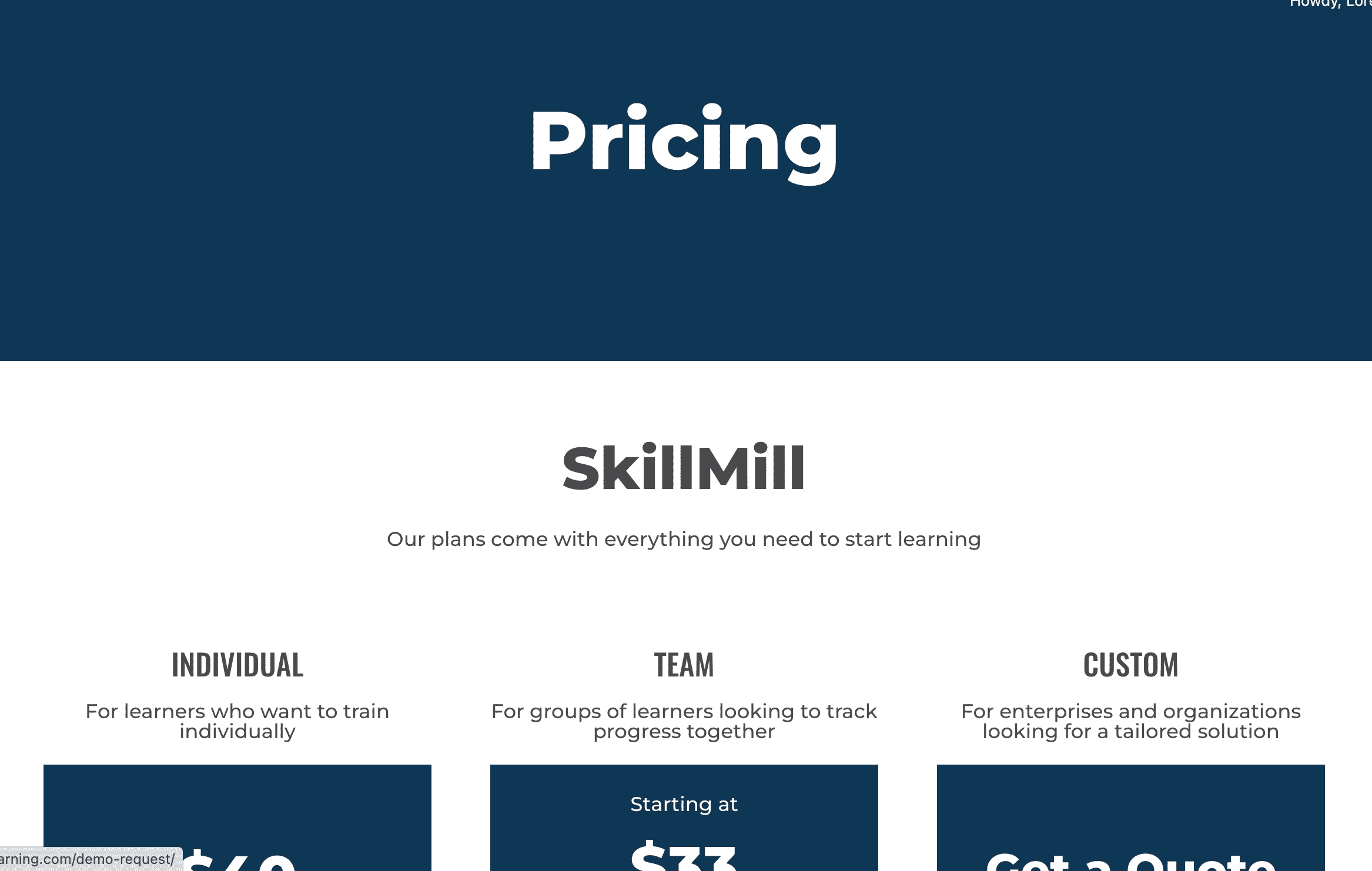 Pricing - Interplay Learning